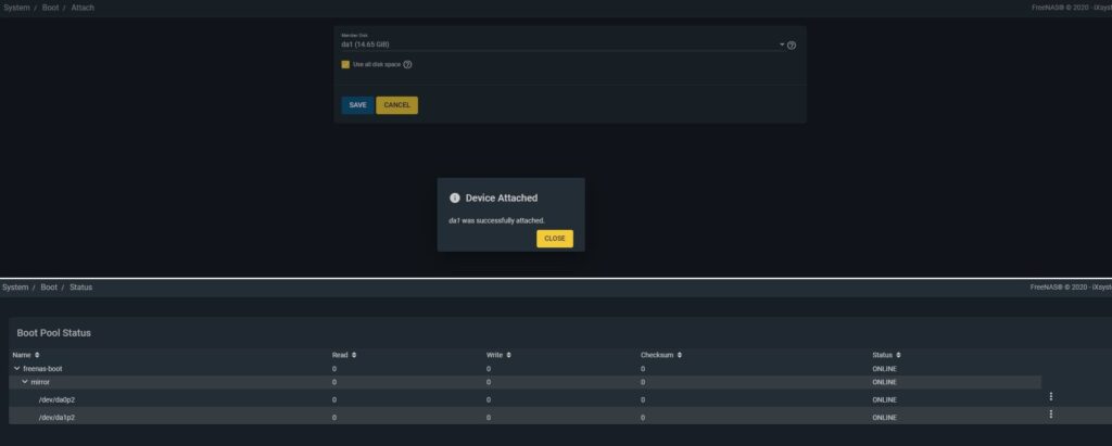 How To Mirror Your Boot Device In Freenas 11 Truenas Unbxtech